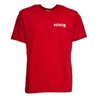 Kenzo Homme, Tops, Rouge, Taille: M T-shirt à imprimé Boke Flower Rouge