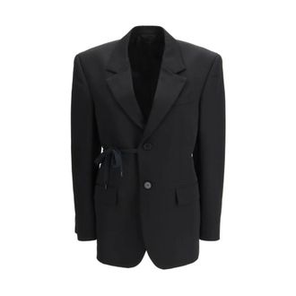 Balenciaga Ma&szlig;geschneiderte Wolljacke - - Jackets - Damen - Schwarzk - XS