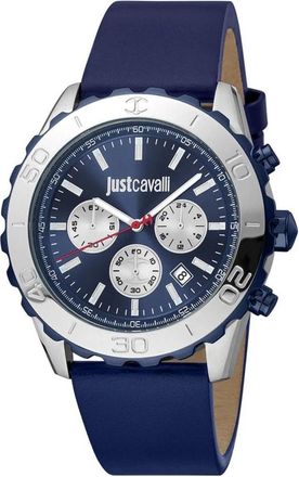 Just Cavalli Homme, Accessoires, Bleu, Taille: ONE Size Montre Sport en Cuir