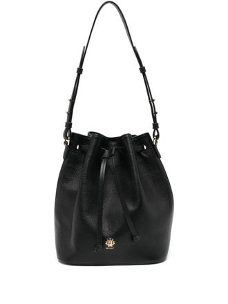 Bally sac seau en cuir &agrave; lien de resserrage - Noir