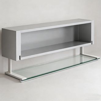 Generic H&auml;ngeschrank Mehrzweckschrank Metall Materialien Kohlenstoffstahl und Glass Gro&szlig;es Stauvolumen Magnetische Klappt&uuml;r L&auml;nge: 50/60/70/80 cm Metallschran