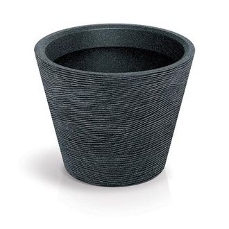 Prosperplast Blumentopf, Tubra rund, &Oslash;48 x 38 cm, Schwarz, Granit