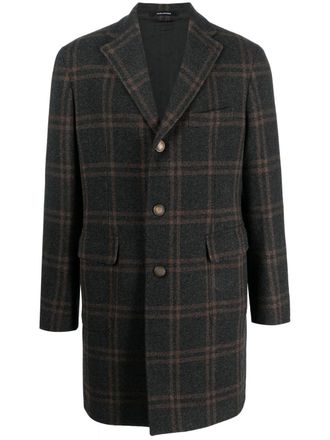 Tagliatore Karierter Mantel - Schwarz