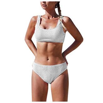 Generic Maillots De Bain- Ensemble Maillot De Bain Bikini Sexy &agrave; Bretelles Unies pour Femme