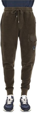 C.P. Company Sweatpants aus geb&uuml;rsteter Baumwolle - - Trousers - Herren - Gr&uuml;n - S