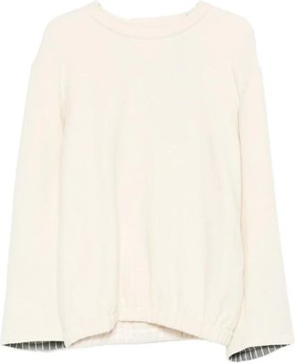 Carven Femme, Sweatshirts et sweats à capuche, Blanc, Taille: 34 FR SweaT-shirt ras du cou