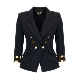 Elisabetta Franchi Damen, Jacken, Schwarzk, SGr&ouml;&szlig;e