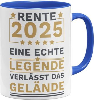 OM3 eine Legende verlässt das Gelände - Rente 2025 Kaffee-Tasse mit Spruch Abschiedsgeschenk Ruhestand| Keramik Becher | 11oz 325ml | Beidseitig Bedruckt 