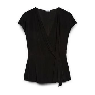 Fiorella Rubino Femme, Blouses et Chemises, Noir, Taille: 42 FR T-shirt crois&eacute;