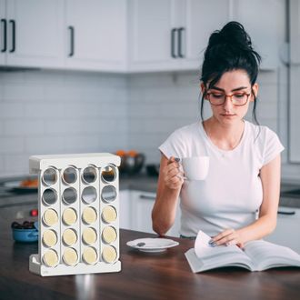 Generic Aufbewahrungsregal f&uuml;r Kaffeekapseln, Kapazit&auml;t 50 platzsparend, innovatives Display - Organizer f&uuml;r Kaffeekapseln | f&uuml;r B&uuml;ros, Bars zu Hause, die B&auml;c