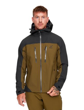 RevolutionRace Silence Proshell 3L Jacket, Herrenjacke, belüftete und wasserdichte Jacke für Wanderungen und andere Outdoor-Aktivitäten, Dark Olive/Moonless Night 3.
