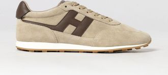 Hogan Baskets H699 en cuir de veau et su&egrave;de avec semelle crant&eacute;e