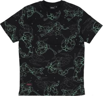 Dolly Noire Homme, Tops, Multicolore, Taille: XL Rayquaza Pattern Tee