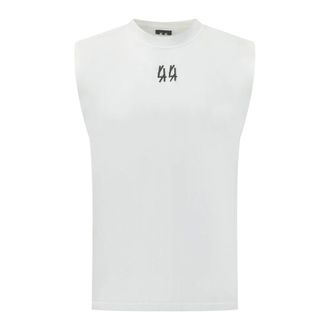 44 Label Group Homme, Tops, Blanc, Taille: XL Sleeveless Crpd Jer