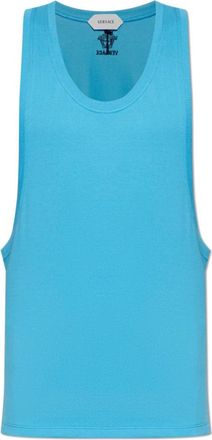 Versace Homme, Tops, Bleu, Taille: S D&eacute;bardeur en jersey de coton