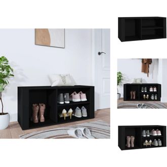 vidaXL Vidaxl - Schuhregal Schwarz 100x35x45 cm Holzwerkstoff - Schuhschrank - Schuhregal - Holzwerkstoff M&ouml;bel - Garderobe - Flurm&ouml;bel