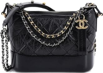 Chanel Gabrielle Quilted Aged Calfskin Small hobo bag - Schwarz
