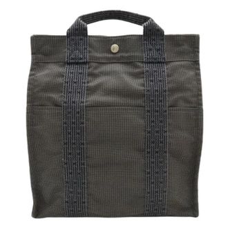 Herm&egrave;s Pre-owned Herline Canvas 2way Backpack - - Pre-owned - Damen - Grau - ONE SIZE