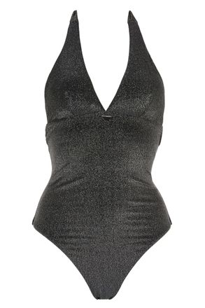 Emporio Armani Damen One-piece Lurex Swimsuits One Piece, Schwarz, S EU