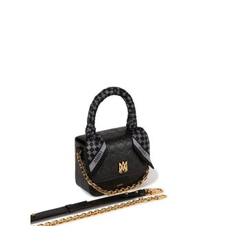 Amiri Sac &agrave; main logotyp&eacute; en cuir m&eacute;lang&eacute;