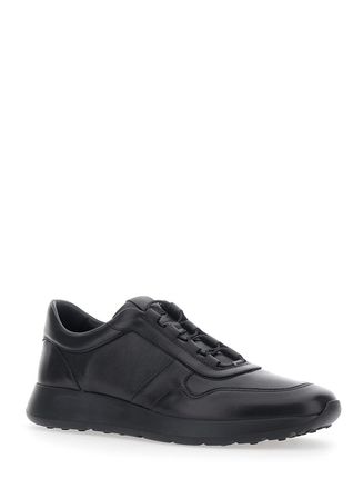 Tod's Mens Low Top Sneakers Black Leather Sheep Trainers