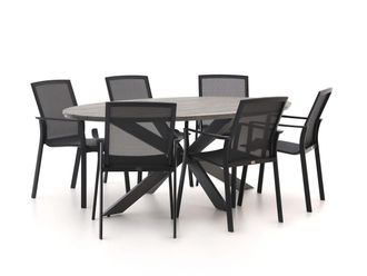 Bellagio la vita attrattiva Bellagio Dranera/Fidenza oval 220 cm Gartenmöbel-Set 7-teilig stapelbar