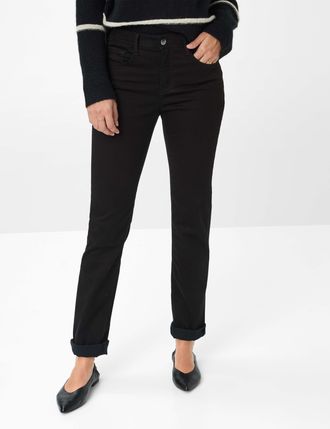 Brax 5-Pocket-Hose BRAX Style CAROLA, Damen, Gr. 46 L (92), Langgr&ouml;&szlig;en, schwarz, Web, 40% Lyocell, 28% Modal, 17% Baumwolle, 12% Elastomultiester, 3% Elast