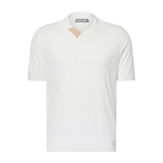 Canali Homme, Tops, Blanc, Taille: XL Polo Chemises