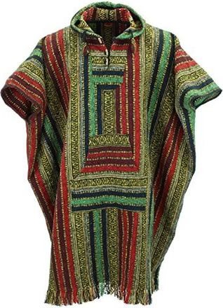 Loud Elephant Poncho Long à Capuche en Coton brossé. - - Taille Unique