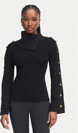 Elisabetta Franchi Rollkragenpullover MK-03S-66E2-V420 Schwarz Slim Fit