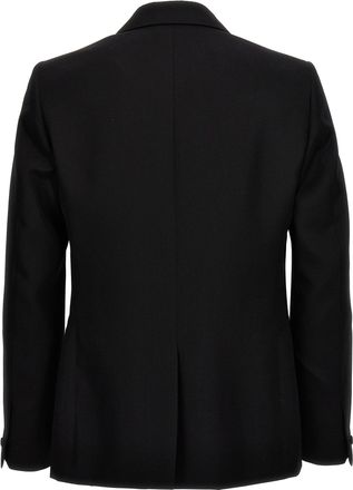 Givenchy Peak Lapel Wool Blazer - Black