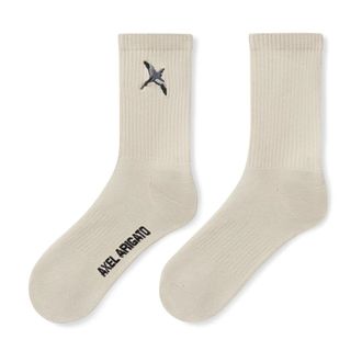 Axel Arigato unisex, Sous-v&ecirc;tements, Beige, Taille: M Bee Bird Tube Socks