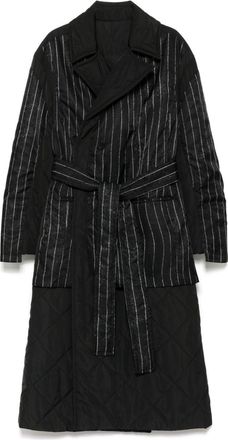 Jean Paul Gaultier Gestreifter Mantel - Schwarz