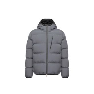 Moncler Moncler Doudoune Courte &Agrave; Capuche Poitevin, Homme, Gris, Taille: 0