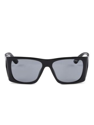 Prada Sonnenbrille mit eckigem Gestell - Schwarz