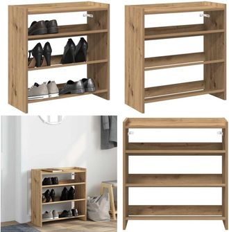 vidaXL Schuhregal Artisan-Eiche 60x25x62 cm Holzwerkstoff - Vidaxl
