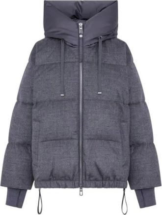 Duno Homme, Vestes, Gris, Taille: 36 FR Heka Oversize Short Down Jacket