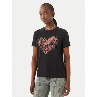 Desigual T-Shirt Tiger 26SWTK53 Schwarz Regular Fit