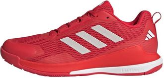 adidas Mens Novaflight 2 Indoor Schuh Pure Ruby/Zero Metalic/Cloud White 43 1/3