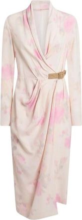 Moschino Femme, Robes, Rose, Taille: 42 FR Printed Wrap Dress