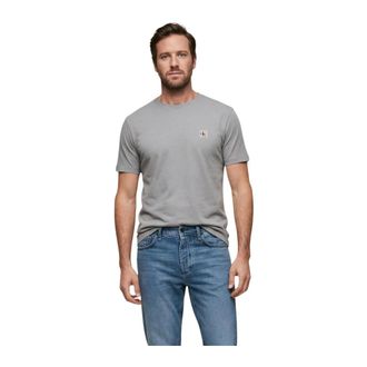 Calvin Klein Jeans Homme, Tops, Gris, Taille: XL T-shirt en coton &agrave; col rond et manches courtes