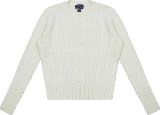 Polo Ralph Lauren Homme, Pulls, Blanc, Taille: XL Cable Cn-Sweater-Pullover
