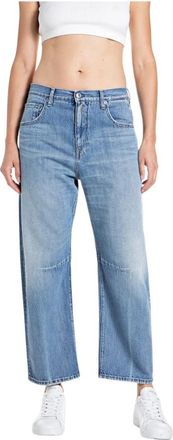 Replay Femme, Jeans, Bleu, Taille: W28 Janie Barrel-Fit Jeans