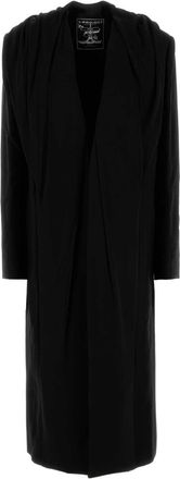 Y / Project Schwarzer Baumwollmantel