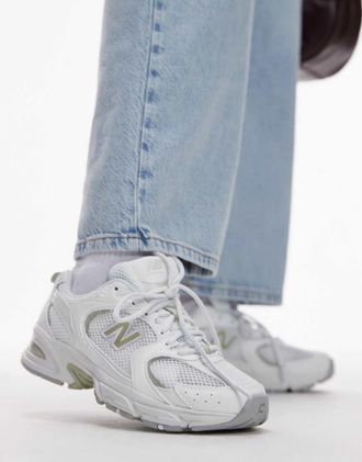 New Balance 530 - Baskets - Blanc et vert clair