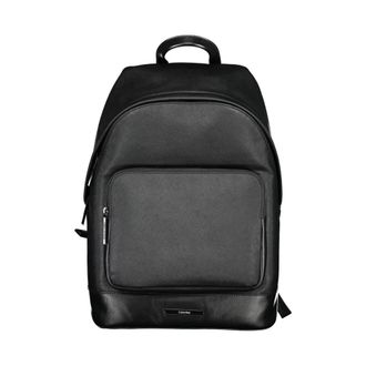 Calvin Klein Schwarzer Polyester-Rucksack mit Laptopfach - - Bags - Herren - Schwarzk - ONE SIZE