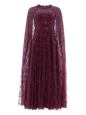 Needle & Thread robe &agrave; motif coeur - Rouge
