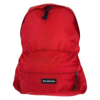 Balenciaga Sac &agrave; dos Explorer en nylon Pre-owned - Homme - Pre-owned - Rouge - Taille: ONE Size