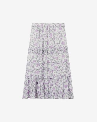 Isabel Marant Jupe Diya - Femme - &Eacute;cru-lilas - Taille34 - Marant &Eacute;toile
