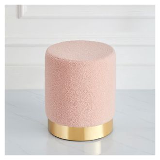 Generic Make-up-Stuhl, gepolsterter Fußhocker, weicher Lammfleece-Stoff, vielseitiger Sitz für Wohnzimmer, Schlafzimmer, Sofa-Fußstütze, Schuhwechsel